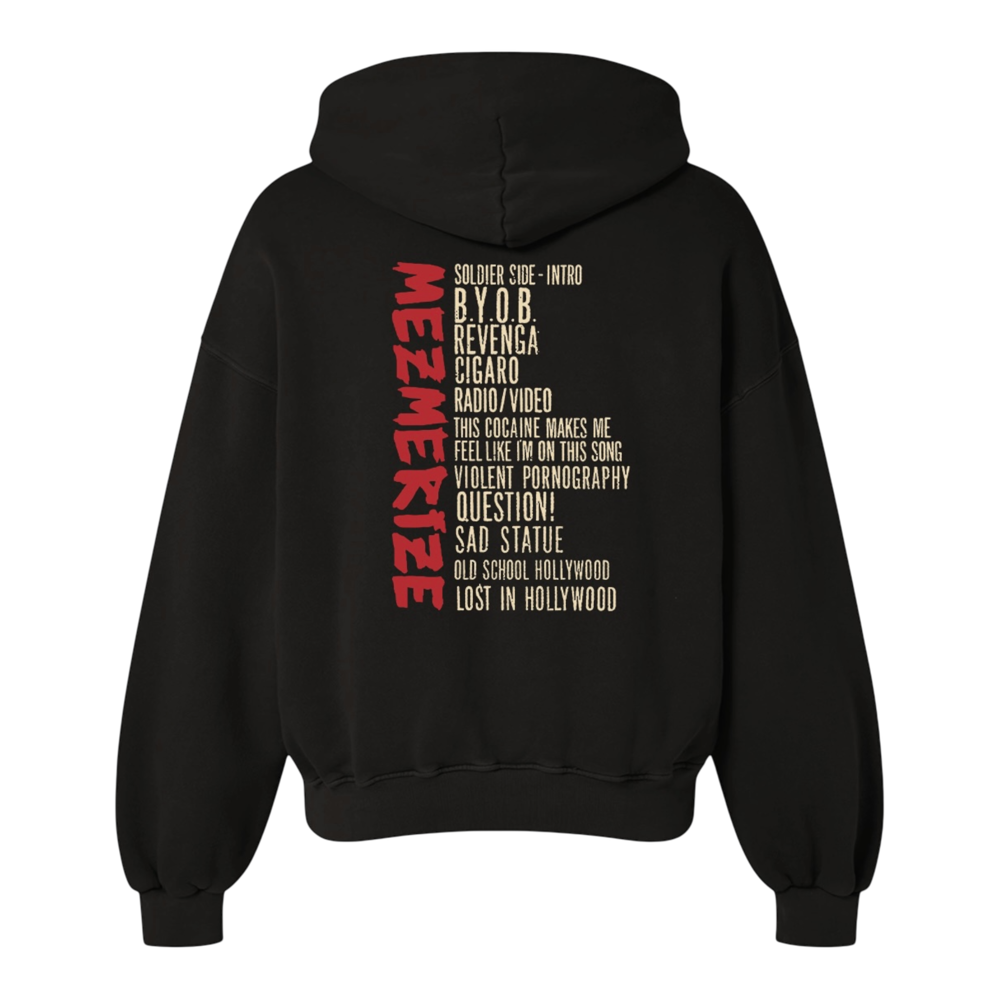 Mezmerize Tracklist Hoodie – System of a Down